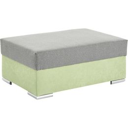 Collection AB Hocker &raquo;John, B: 100 cm&laquo; optional Federkernpolsterung gr&uuml;n Struktur (100% Polyester);Kunstleder SOFTLUX / Struktur (80% Polyester; 20% 