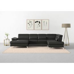 Sit & More Wohnlandschaft SIT & MORE, B:359cm H:87cm T:230cm, braun, Sofas, "Cabrio U-Form, B: 359 cm, mit Sitztiefen-, Arm- & Kopfteilverstellung", 3