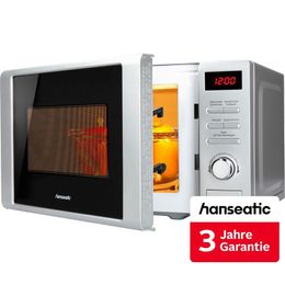 Hanseatic Mikrowelle &raquo;819021&laquo; Grill Mikrowelle 700 W inkl. 3 Jahre Herstellergarantie silber Einheitsgr&ouml;&szlig;e Mikrowelle