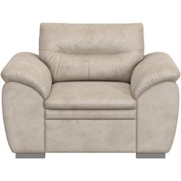 COTTA Sessel &raquo;Leandra&laquo; Polstergarnitur, auch als Set erh&auml;ltlich beige Luxus-Microfaser (100% Polyester);NaturLEDER: Bitte beachten Sie, dass 