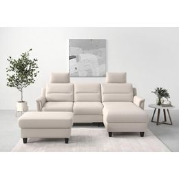 Sit & More sit&more Ecksofa &raquo;Far&ouml; L-Form&laquo; inklusive Federkern, wahlweise mit Schlaffunktion und Bettkasten grau B/H/T: 234cm x 90cm x 168cm, Luxus-Microfaser 