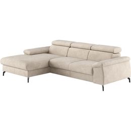 COTTA Ecksofa &raquo;Kitty L-Form, B: 242 cm&laquo; mit Kopfteilverstellung, optional Schlaffunktion & Bettkasten 94% POLYESTER (PES) 6%POLYAMID (PA) B/H/T: 244cm