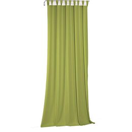 WIRTH Vorhang &raquo;Newbury&laquo; Schlaufen 1 Stk. tlg. nach Ma&szlig; gr&uuml;n Baumwolle, Polyester 165cm, Schlaufen, 130cm