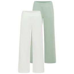Flashlights Damen Sweathose, gr&uuml;n, Basic, Gr. 46, unifarben, angeraute Sweatware, Obermaterial: 60% Baumwolle, 40% Polyester, Hosen, Sweathose mit