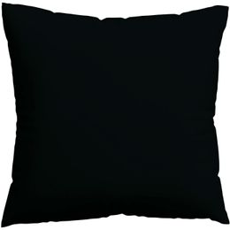 Kissenbezug Schlafgut, B:40cm L:40cm, schwarz, Mako-Satin, Obermaterial: 100% Baumwolle, Kissenbez&uuml;ge, "Premium Kissenbezug Woven Satin (1 St)",
