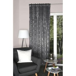Home Wohnideen Gardine &raquo;EDDIE&laquo; Multifunktionsband 1 Stk. tlg. ABDUNKLUNGSSCHAL, SUEDE, FOLIENDRUCK grau Polyester 245cm, Multifunktionsband, 140cm