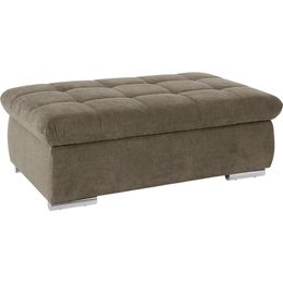 Hocker DOMO collection, B:135cm H:44cm T:79cm, braun, Struktur fein 100% Polyester;Chenilleoptik 100% Polyester;SOFTLUX/Struktur fein 100% Polyester,