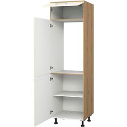 KOCHSTATION K&uuml;hlumbauschrank &raquo;KS-Trea SK-195-88&laquo; Stauraum ober- und unterhalb vom K&uuml;chenschrank, Breite 60cm H&ouml;he 195cm wei&szlig; eiche astig, B/H/T: 60cm 