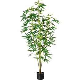 Creativ green K&uuml;nstliche Zimmerpflanze &raquo;Zierhanfpflanze&laquo; gr&uuml;n Obermaterial: 60% Polyester, 40% Polyethylen B/H/L: 150cm, 1 Stk.