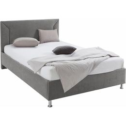 Westfalia Schlafkomfort Polsterbett in diversen Ausf&uuml;hrungen grau Bezug Bett: Microfaser (100% Polyester);Bonnell-Federkernmatratze: Mischgewebe (51% Polyprophlen, 39% 