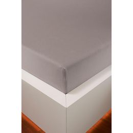 Spannbettlaken &raquo;Hefel Spannleintuch&laquo; passend zur Hefel Bettw&auml;sche-Kollektion grau Jersey, Obermaterial: 48% Baumwolle, 48% Lyocell, 4% Elasthan 1 Stk.