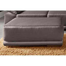 Sit & More sit&more Polsterhocker &raquo;Coria&laquo; grau Luxus-Microfaser ALTARA NUBUCK (100% Polyester);Kunstleder SOFTLUX ;Struktur ( 100% Polyester);Struktur fein ( 90%