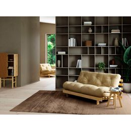 Karup Design Daybett &raquo;Roots Sofa Bed, Schlafsofa,, Bettfunktion, FSC -Massivholz,&laquo; Inkl. Futonmatratze, Made in Europe, langlebig, B: 140 oder 160 cm beige Bezug: 