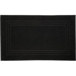 Badematte Kleine Wolke, H:80mm, schwarz, Baumwolle, Badematten, "Lodge, Badvorleger", Badteppich, Frottier-Qualit&auml;t, Uni Farben, mit Bord&uuml;re