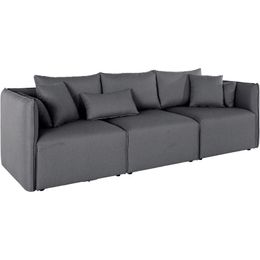 OTTO home 3-Sitzer &raquo;N&ouml;re&laquo; 3 Teile, in vielen Bezugsqualit&auml;ten und Farben s. auch "N&ouml;re" grau Samtoptik (100% Polyester);Struktur (100% Polypropylene);