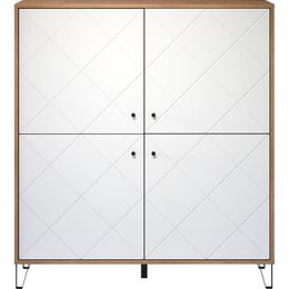 Home Affaire Highboard &raquo;Tarragona&laquo; Highboard mit 4 T&uuml;ren & Soft-Close - (B/T/H) 123/40/136 cm wei&szlig; B/H/T: 123cm x 136cm x 40cm, 4 Stk.