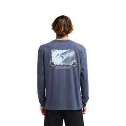 Billabong Herren Langarmshirt "Retro Poster", blau, Gr. XS, Obermaterial: 70% Baumwolle, 30% Baumwolle., Shirts