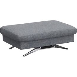 FLEXLUX Pouf &raquo;Glow Sitzhocker, Polsterhocker&laquo; Hocker mit Stauraum, Fu&szlig; Alu blau Leder B/H/T: 95cm x 81cm x 65cm, Boucl&eacute;