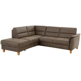 Home Affaire Ecksofa &raquo;Palmera L-Form, B: 236 cm&laquo; optional Schlaffunktion & Bettkasten, Federkern gr&uuml;n 100% Polyester;Struktur (100% Polyester);Luxus-
