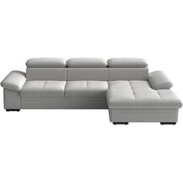 Sit & More sit&more Ecksofa &raquo;Viola, L-Form, B: 260 cm&laquo; optional Schlaffunktion,inkl Armteil- & Kopfteilverstellung grau 100% Polyester B/H/T: 260cm x 73cm x 