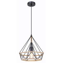Globo LIGHTING H&auml;ngeleuchte "ULLEU", &Oslash; 38cm H: 150cm, schwarz, Wohnzimmer, Leuchten, H&auml;ngelampe/Pendelleuchte/Esszimmer/Wohnzimmer/Esstisch