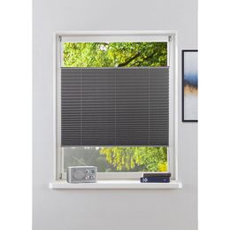 OTTO home Plissee &raquo;LAHOLM UNI&laquo; Lichtschutz ohne Bohren verspannt Fixma&szlig;, Klemmtr&auml;ger in Unifarben passend zum Plissee -NEUHEIT! grau Obermaterial: 100