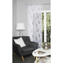 Gardine Home Wohnideen, B:140cm H:175cm, grau, Voile, Obermaterial: 100% Polyester, Gardinen, "PAOLO", halbtransparent