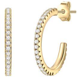 Glanzst&uuml;cke M&uuml;nchen Damen Paar Creolen "Set: GSM1374", 15,6,mit Zirkonia, Silber 925 (Sterlingsilber), gold, GLANZST&Uuml;CKE M&Uuml;NCHEN, Silber 925 (Sterlingsilber), Ohrringe,