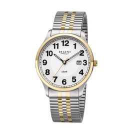Regent Uhren Regent Herren Quarzuhr Armbanduhr, Herrenuhr, Edelstahlarmband, analog, Tag silber Einheitsgr&ouml;&szlig;e