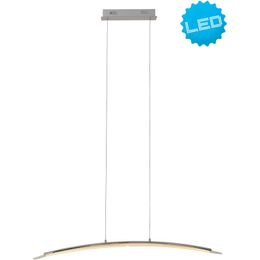 N&auml;ve n&auml;ve LED Pendelleuchte &raquo;Surf&laquo; LED-Modul 1 Stk. Warmwei&szlig; chromfarben, dimmbar mit Phasenan- und -abschnitt Dimmer, L: 100cm grau 1, H: 120cm, 1 Stk.
