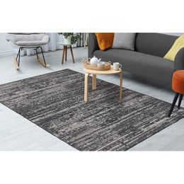 Kayoom Teppich &raquo;Kalevi 100&laquo; rechteckig 8 mm H&ouml;he Flachgewebe grau Polyester B : 160cm 1 Stk., 8mm, L: 230cm