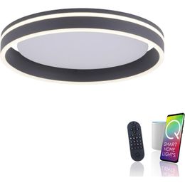 Neuhaus Q SMART HOME LIGHTS LED Deckenleuchte &raquo;Q-VITO&laquo; LED-Board 1 Stk. warmwei&szlig; - kaltwei&szlig; schwarz 1, &Oslash; 40cm, 1 Stk.