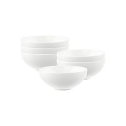 Villeroy & Boch VILLEROY & BOCH Schale "Dessertschalen Anmut &oslash; 13 cm 6er Set wei&szlig;", &Oslash; 13cm, wei&szlig;, Sch&uuml;sseln, Sp&uuml;lmaschinenfest, Mikrowellensicher