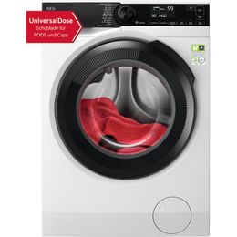 AEG Waschmaschine 8000 PowerCare &raquo;LR8EG75480&laquo; 8 kg 1400 U/min UniversalDose: l&ouml;st PODS /Caps 60 % schneller auf f&uuml;r beste Reingung wei&szlig; PowerClean 