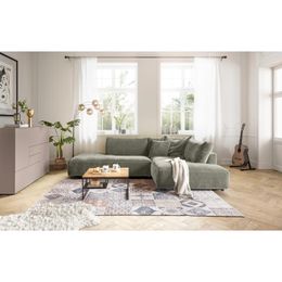 Musterring Ecksofa &raquo;Lucia bequem, elegant & zeitlos, elegante Sofa ohne Armlehnen&laquo; mit gro&szlig;em Longchair, verschiedene Farben, B304 x T224 cm gr&uuml;n 100% Polyester 