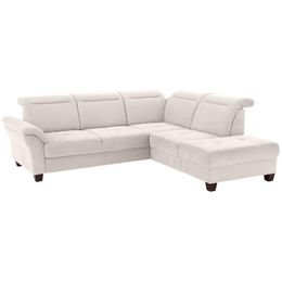 OTTO home Ecksofa &raquo;Solvei L-Form&laquo; wahlweise auch mit Kopfteilverstellung und Schlaffunktion, Federkern beige Luxus-Microfaser Lederoptik (100% 