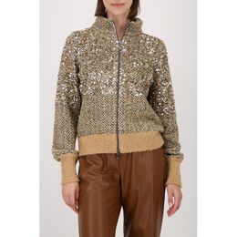 monari Damen Strickjacke Regular fit mit Stehkragen 34
