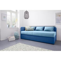 Maintal Polsterliege &raquo;Diana&laquo; blau Liegeh&ouml;he 38cm, Liegefl&auml;che B/L: 93cm x 200cm, kein H&auml;rtegrad, 5-Zonen-Komfortpolsterung