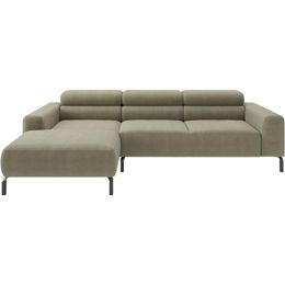 Home Affaire Ecksofa &raquo;Ecksofa, L-Form, incl. Kopfteilverstellung, Breite 258 cm&laquo; wahlweise elektrische Sitztiefenverstellung gr&uuml;n 100% Polyester B/H/T