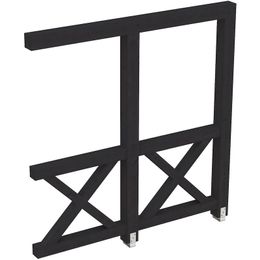 Skan Holz Carport-Seitenwand &raquo;Andreaskreuz&laquo; Wandanbau grau Holzwerkstoff B/H/T: 205cm x 210cm