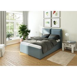 Maintal Polsterbett &raquo;Lyara&laquo; wahlweise ohne Matratze oder mit 3 Matratzenarten zur Auswahl blau Struktur fein (100% Polyester) Liegefl&auml;che L&auml;nge B: 200cm x 