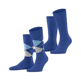 Burlington Herren Socken &raquo;Everyday Argyle Mix&laquo; 2 Paar, atmungsaktiv, Einheitsgr&ouml;&szlig;e 40-46, Argyle-Muster 40-46