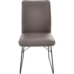K+w Komfort & Wohnen K+W Komfort & Wohnen Kufenstuhl () 1 Stk.Drahtgestell in Metall schwarz, Griff am R&uuml;cken, Steppung im Sitz braun B/H/T: 46cm x 91cm x 62cm, 1 Stk., 