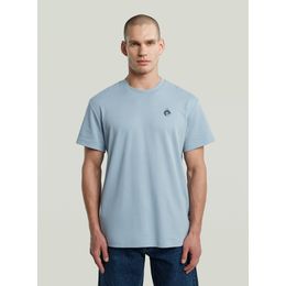 G-Star Raw G-STAR Herren T-Shirt "Trims Back Graphic T-Shirt", blau, Gr. XS, Obermaterial: 100% Baumwolle, Shirts