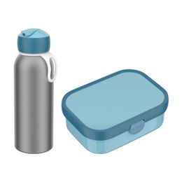 Mepal Lunchbox "Lunchset mit Thermoflasche Campus 2er Set", B/H/L: 2cm x 2cm x 2cm, blau, Lebensmittelaufbewahrungsbeh&auml;lter, Sp&uuml;lmaschinengeeignet