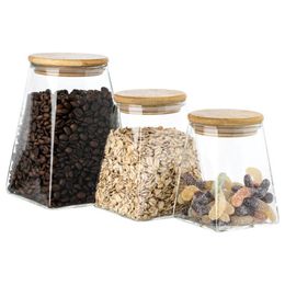 Mulex Vorratsglas &raquo; Aufbewahrungsgl&auml;ser Set Trelleborg&laquo; hochwertige Vorratsgl&auml;ser inkl. Deckel von transparent Borosilikatglas B/H/L: 10cm x 14cm