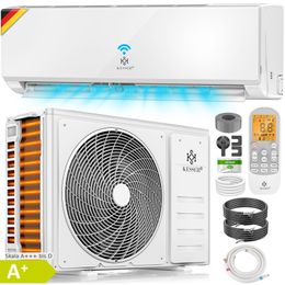 Kesser&reg; Klimaanlage SET Split - Klimager&auml;t mit WiFi/App Funktion - K&uuml;hlen A++/ Heizen A+ , K&auml;ltemittel R32 - LCD-Display , Fernbedienung und Timerfunktion - Inkl. komplettem Montagematerial, Split 90