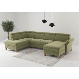 OTTO home Wohnlandschaft &raquo;Glendale, U-Form&laquo; inkl. Kopfteilverstellung, wahlweise mit Vorziehsitz und Bettkasten 100% Polyester B/H/T: 321cm x 84cm x 