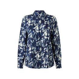 Maerz Muenchen Damen Langarmbluse "Maerz Muenchen 189701 Langarmbluse Damen Bekleidung", blau, Gr. 44, 85% Viskose, 15% Polyamid, Blusen