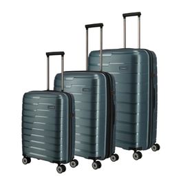 Travelite Herren Travelite Trolleyset &raquo;AIR BASE 3-teilig Reisekoffer Hartschale&laquo; mit TSA-Schloss und bruchfester Polypropylen-Schale blau 